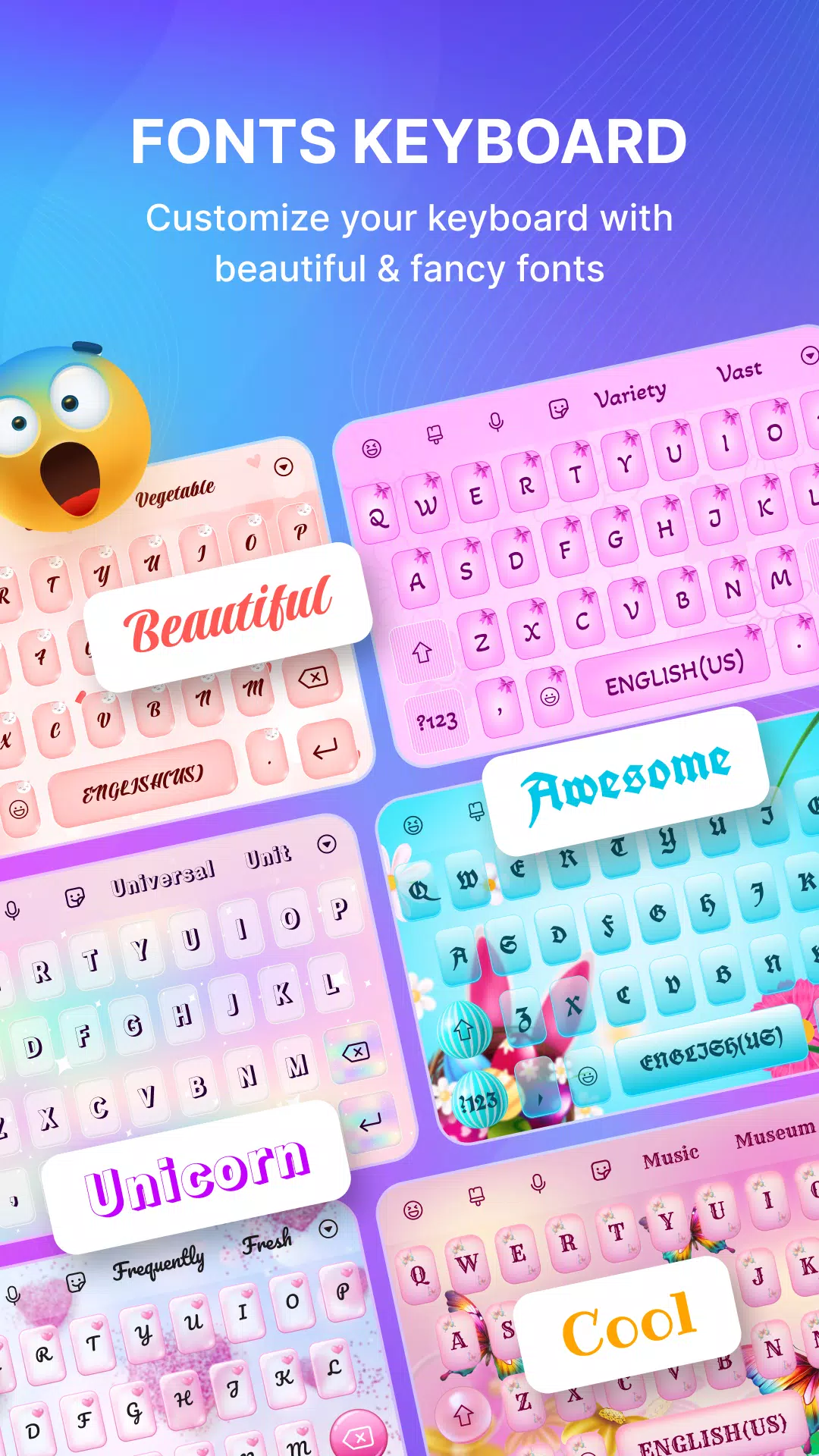 Download Fonts Keyboard: Emoji & Themes for PC / Windows / Computer